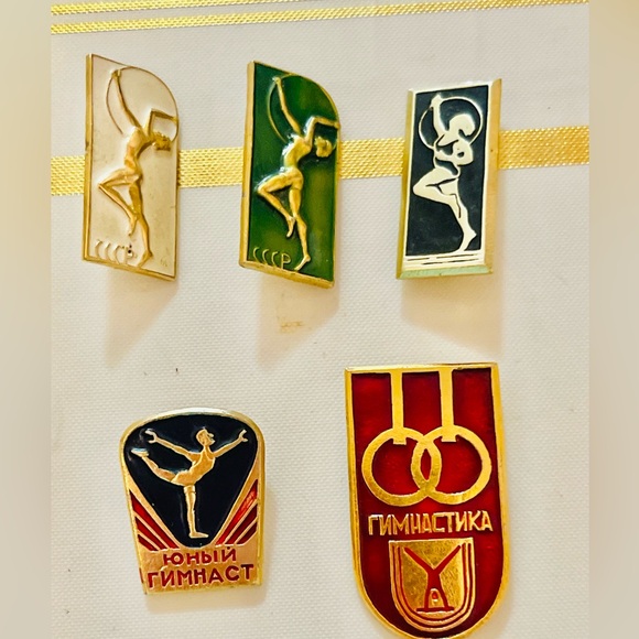 Accessories | Vintage Soviet Union Ussr Gymnastics Pin Badges | Poshmark